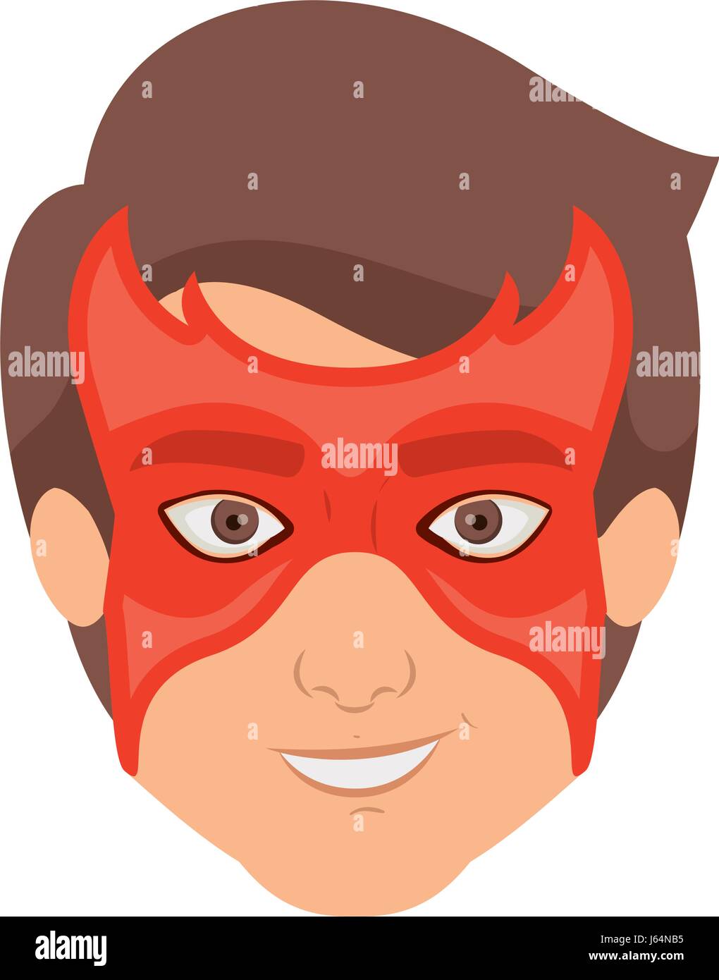 colorful silhouette with guy superhero with mask and without contour ...