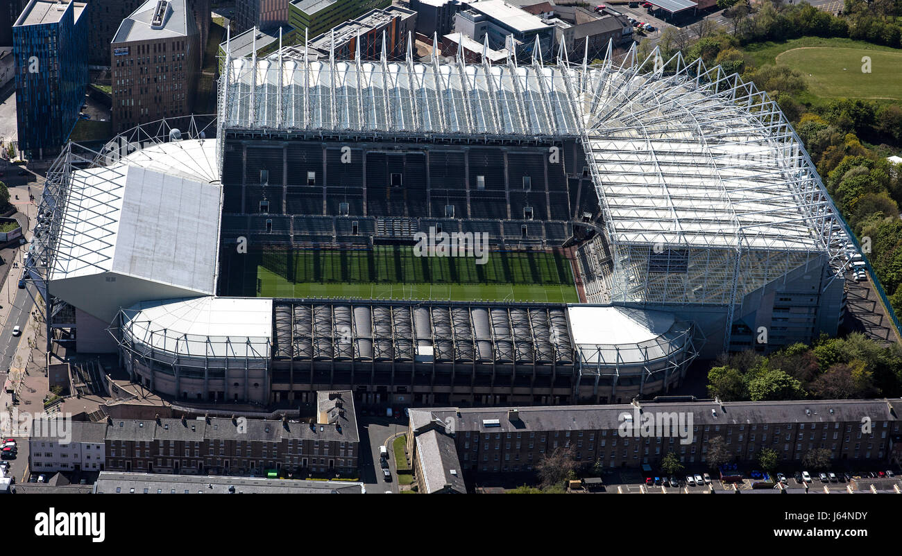 An aerial daytime view of St James' Park football stadium in Newcastle ...