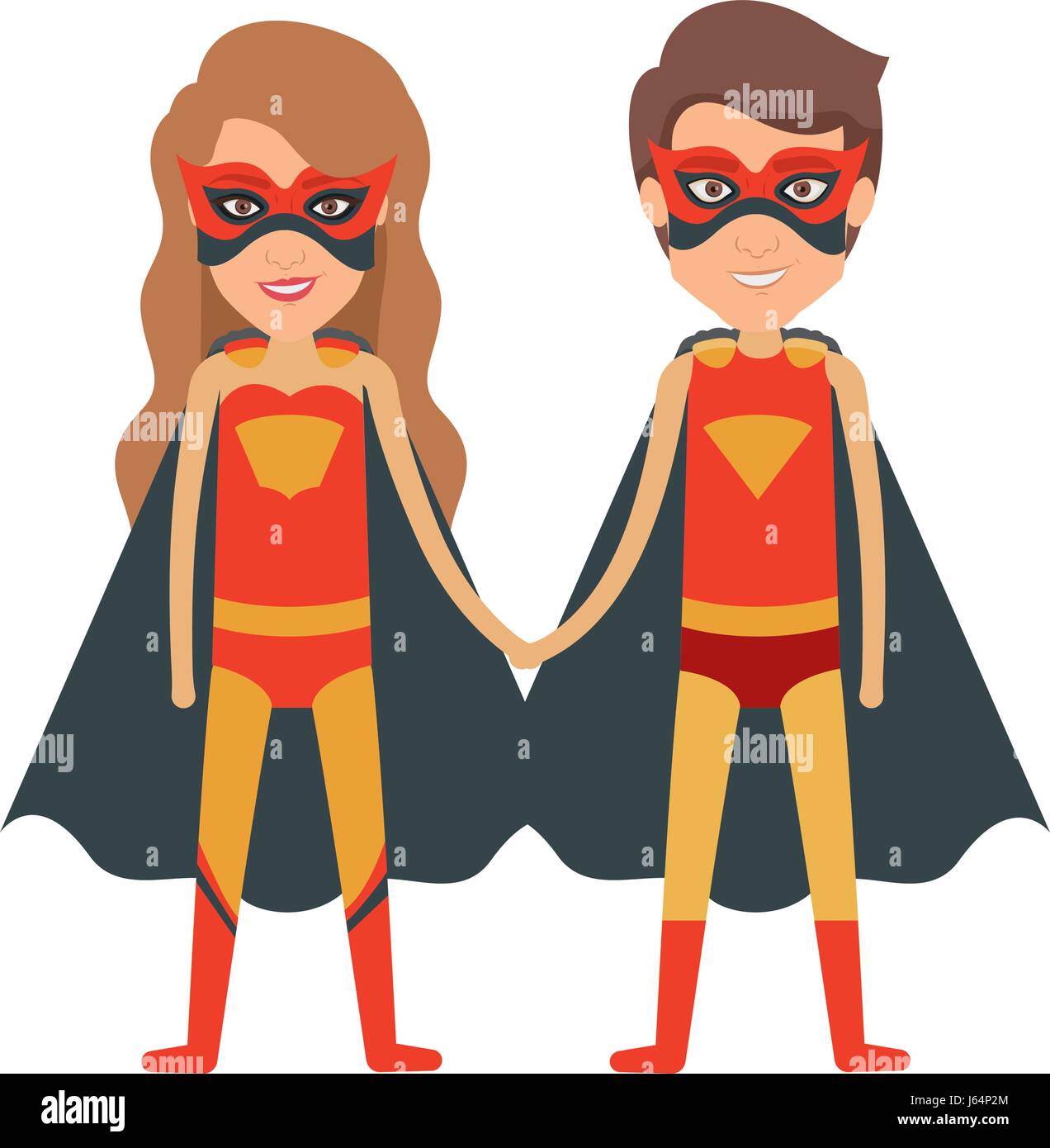 Superhero Couple Silhouette