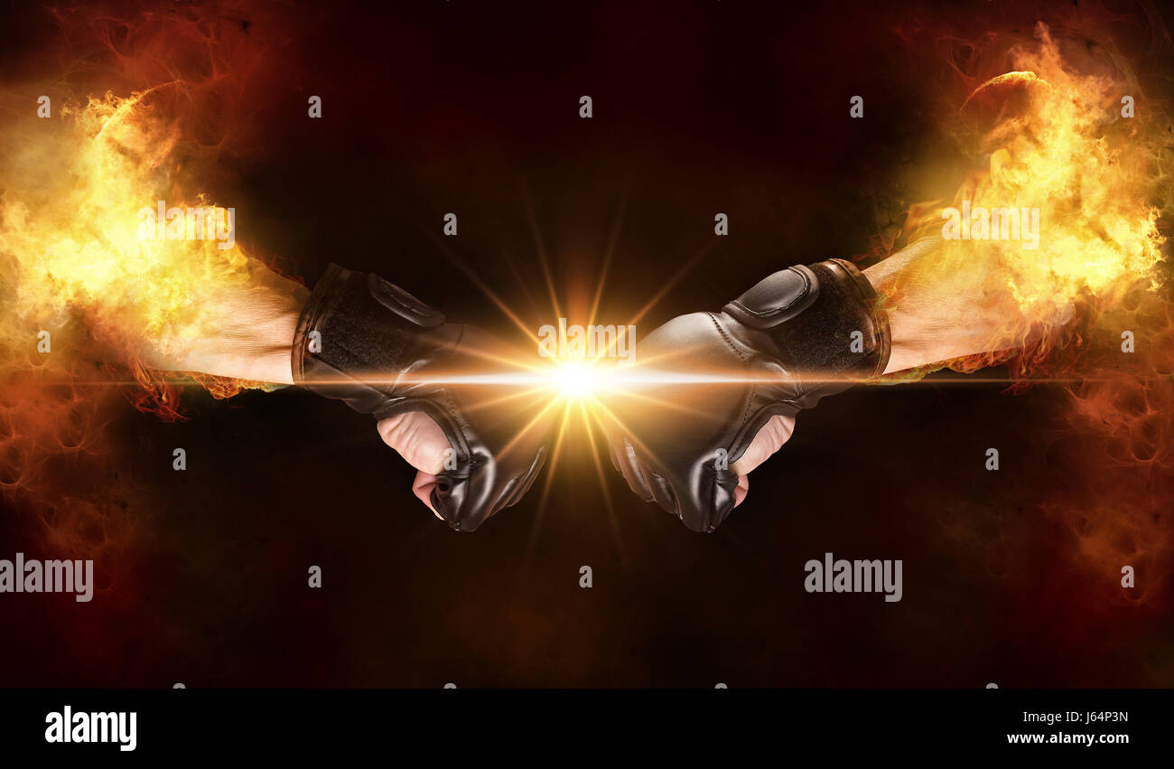 Gym Boxing Ring Fire