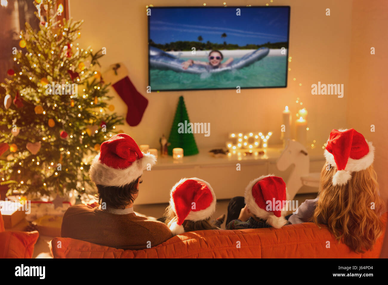 Boy watching television night hi-res stock photography and images - Alamy