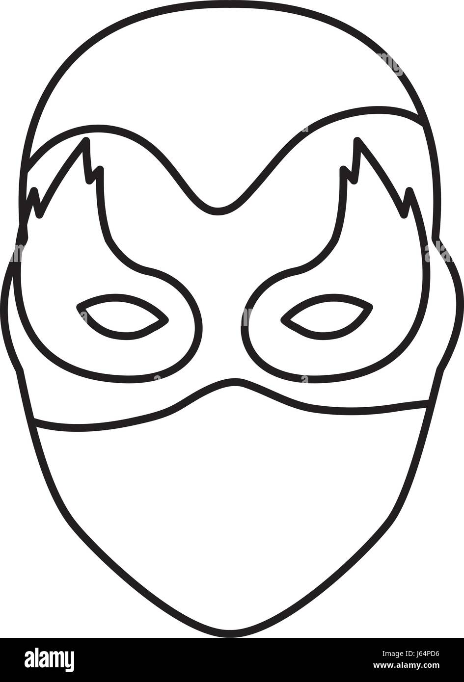 monochrome silhouette of festive mask with eyes in flame Stock Vector ...
