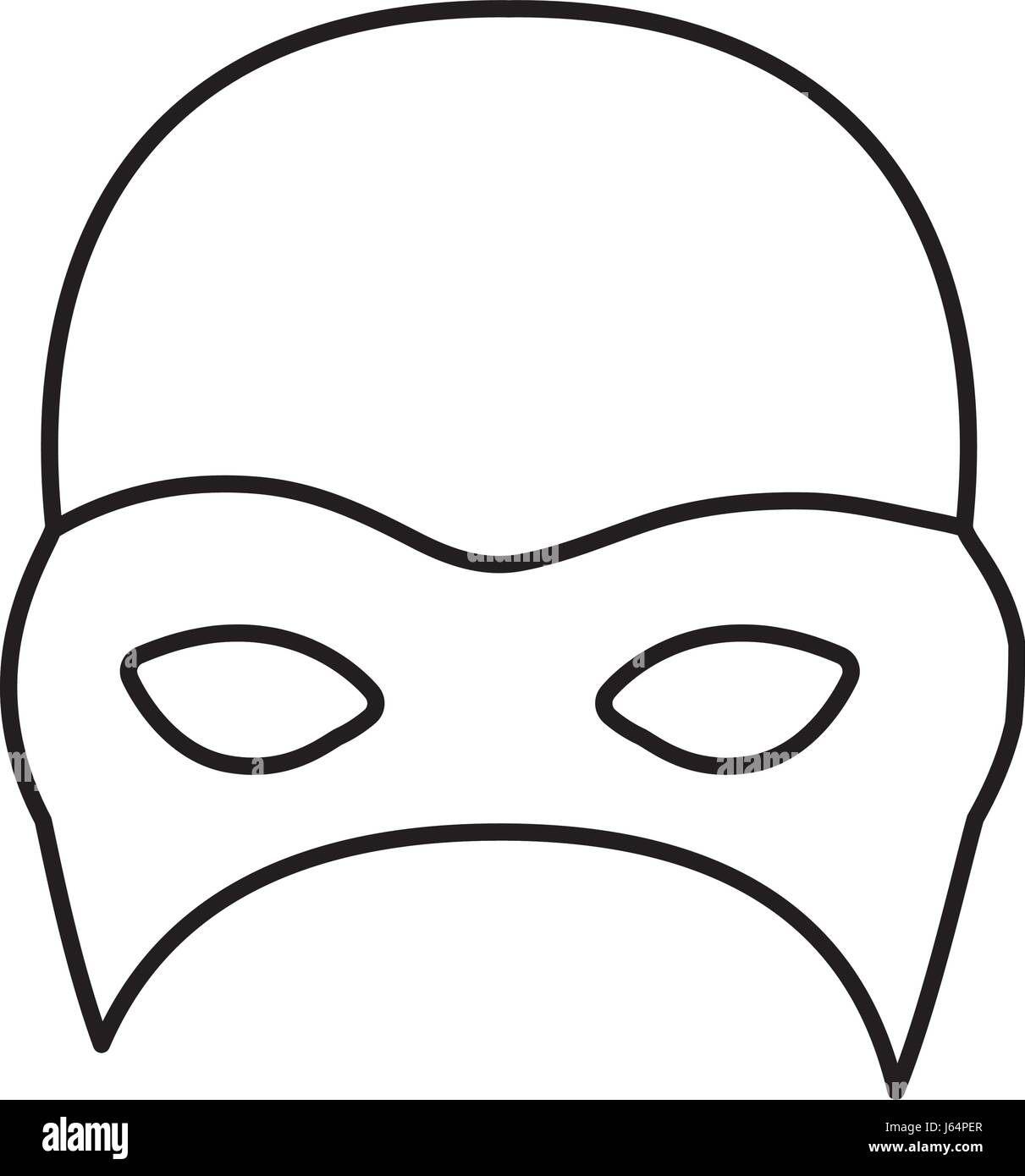 monochrome silhouette with fighter mask Stock Vector Image & Art - Alamy