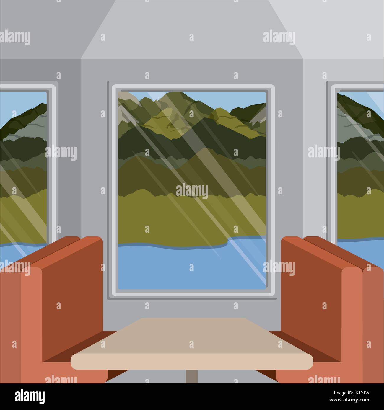 Empty passenger car Stock Vector Images - Alamy