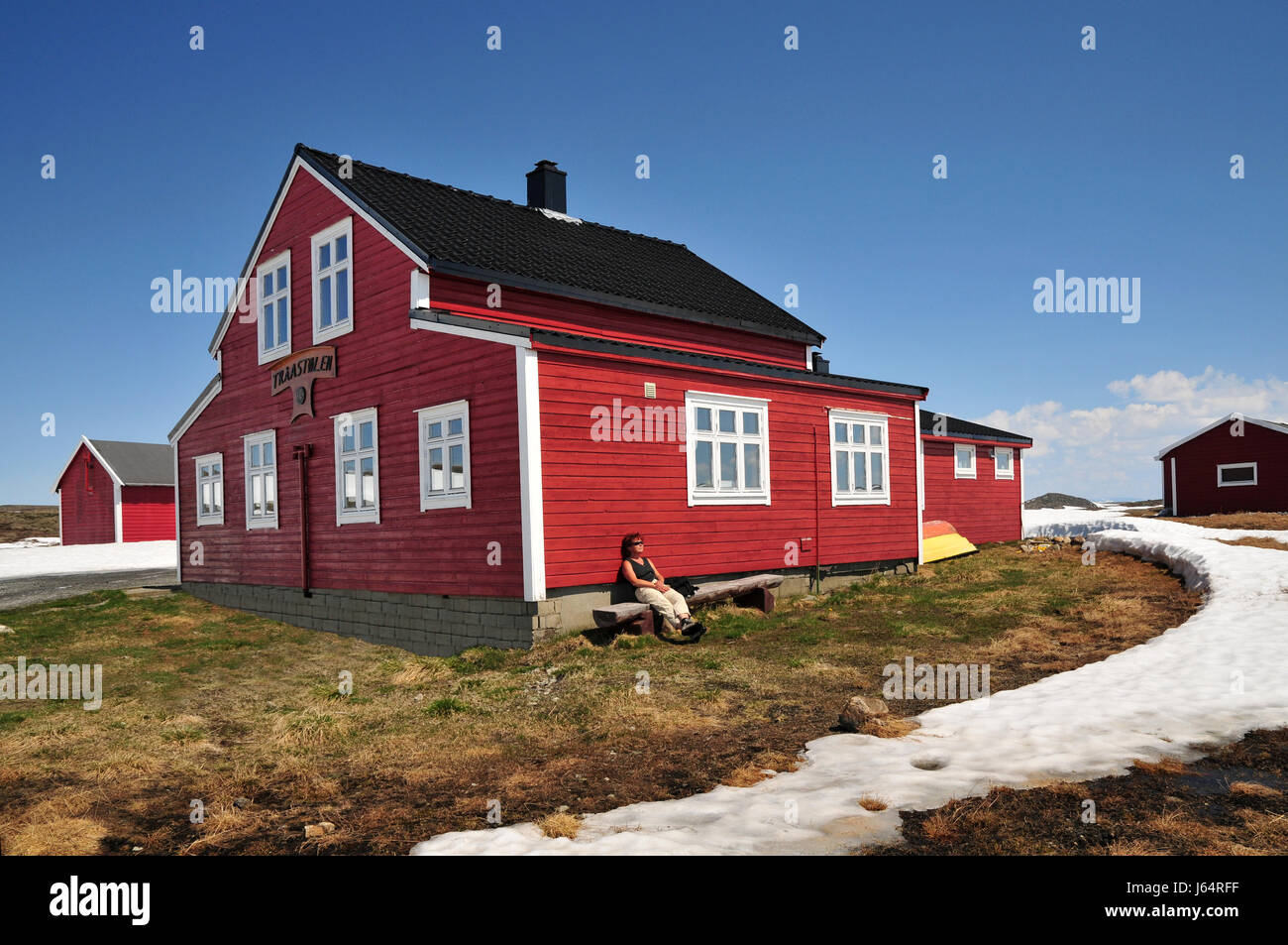wanderpause in snow Stock Photo - Alamy
