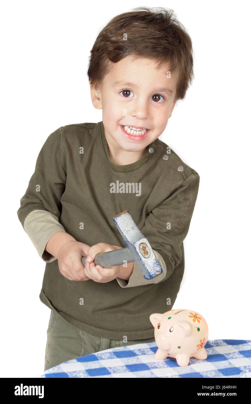 box adorable boy lad male youngster breaking fracture breakage fraction ...