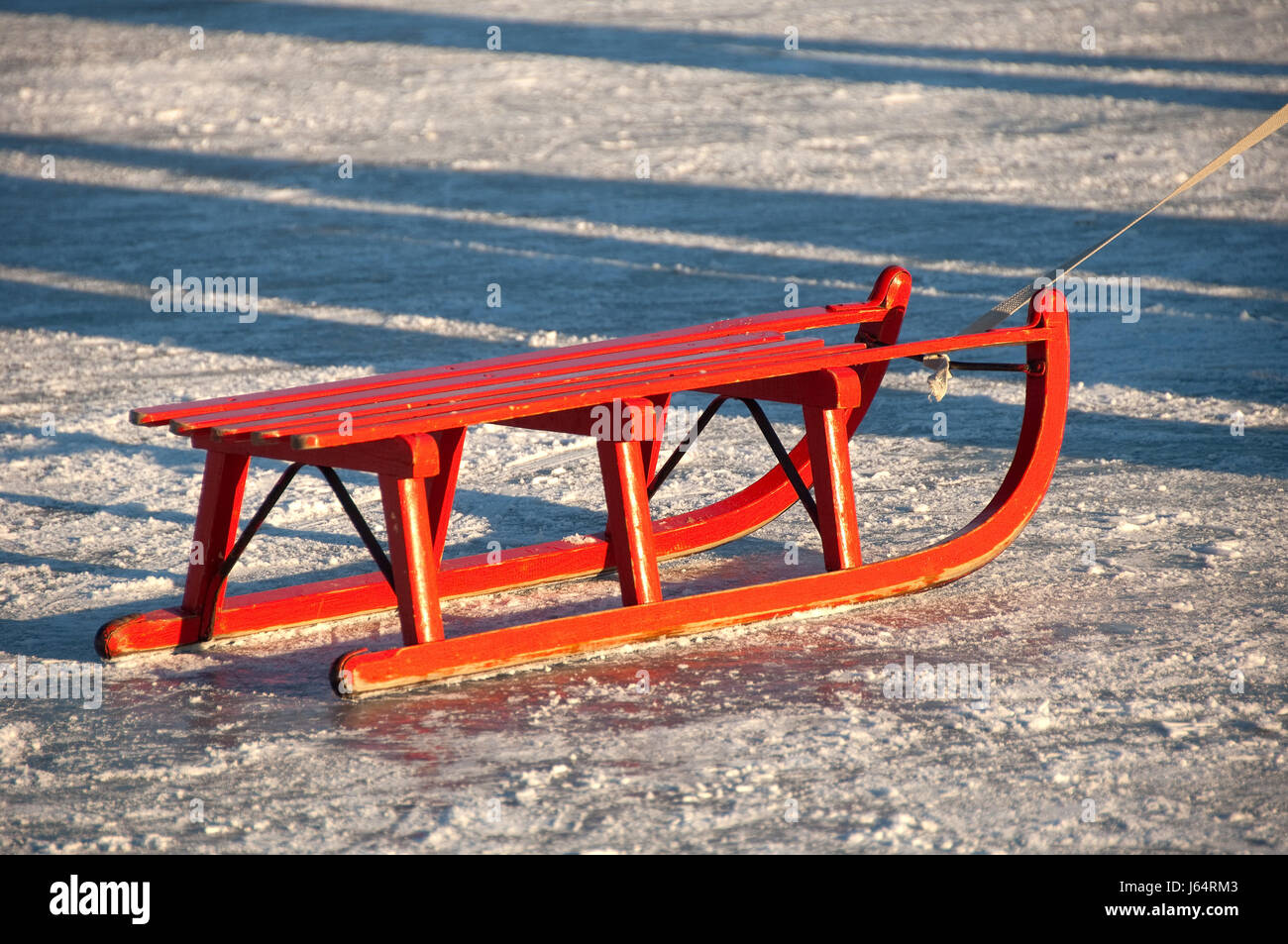 ice sledge vats vat toboggan snow winter wood cold across ice smooth ...