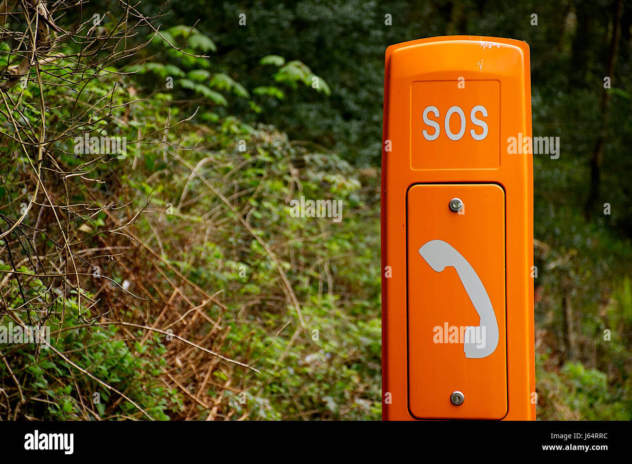 Emergency phone in rural location.North Wales,United Kingdom.Roadside ...