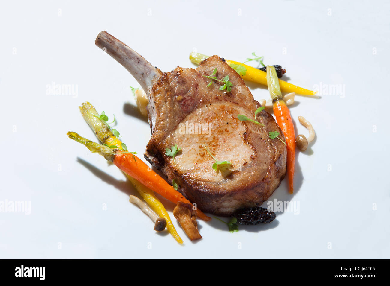 Rib Steak roast pork and vegetables,luxury hotel food Stock Photo - Alamy