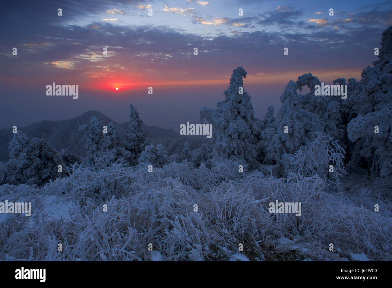 Heng Mountain snow in Hengyang,Hunan province,China Stock Photo - Alamy