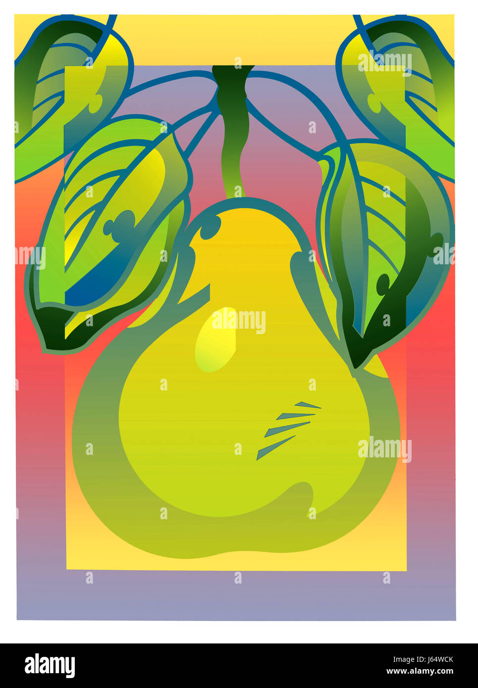 Pear leaf Cut Out Stock Images & Pictures - Alamy