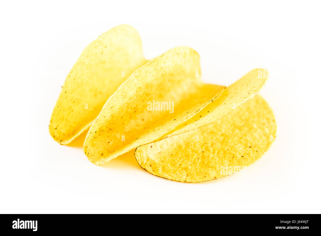 Yellow corn taco shells on a white background Stock Photo - Alamy