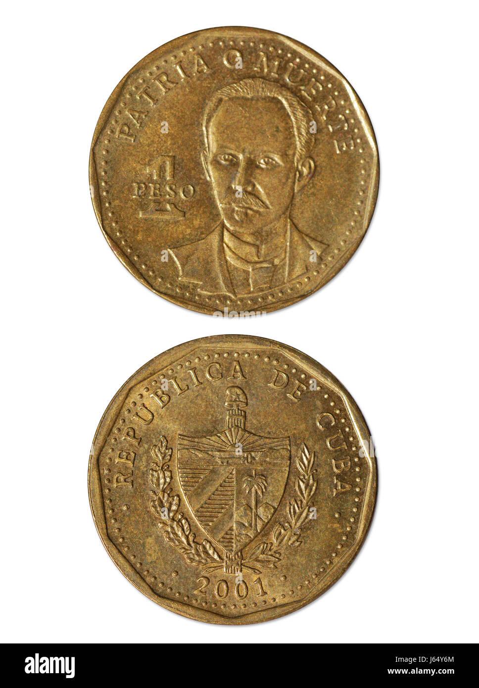 1 peso coin,cuba Stock Photo - Alamy