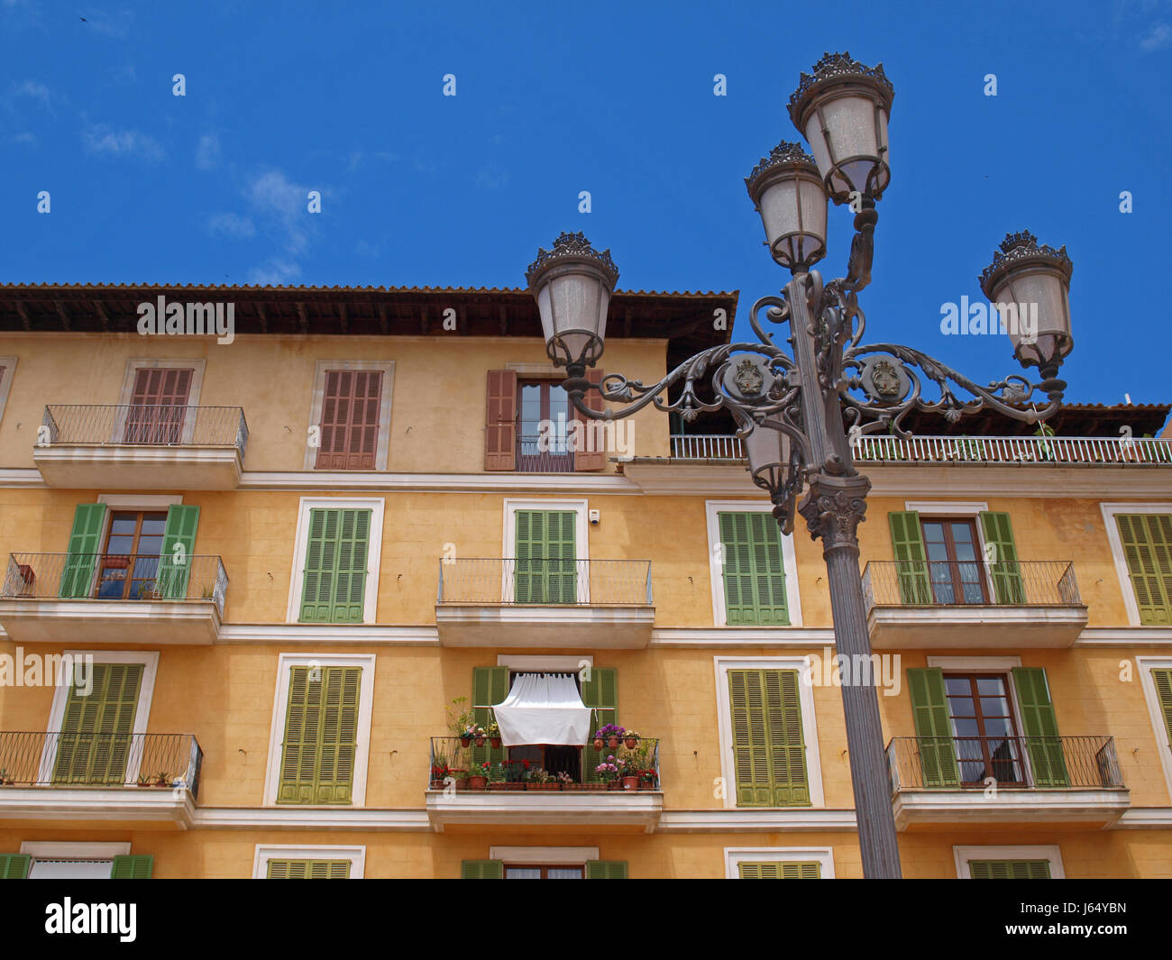 house building mallorca blue house building mallorca spain balcony ...