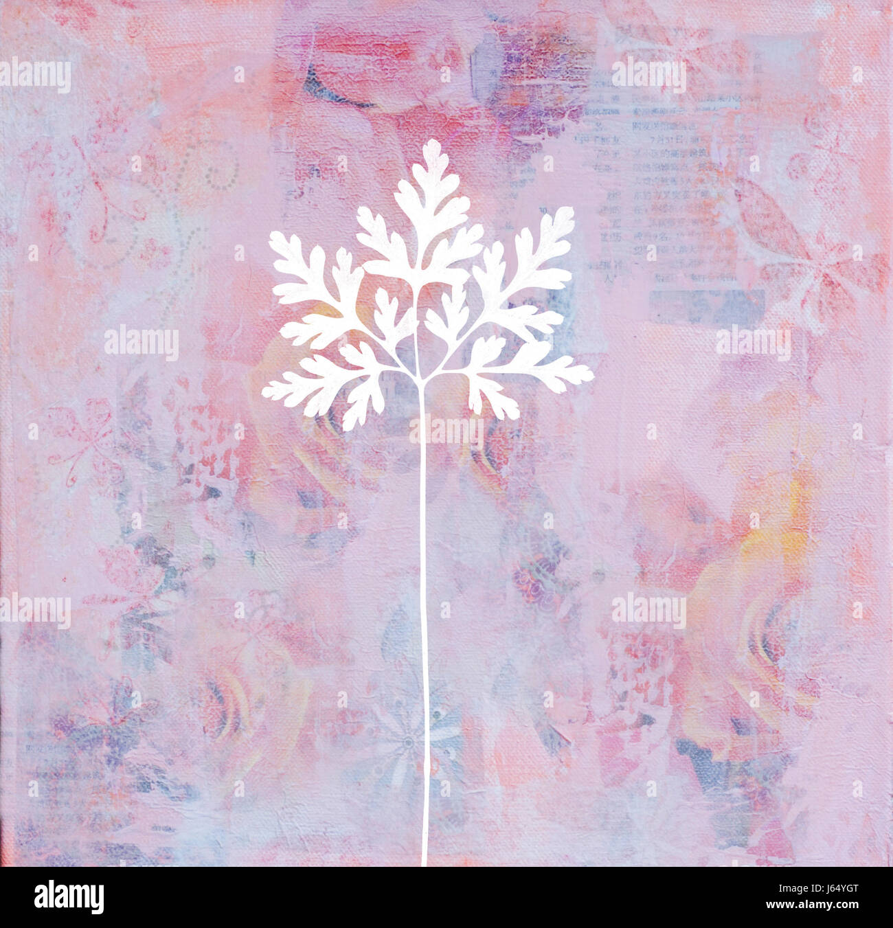 art flower plant painting illustration collage handmade backdrop ...