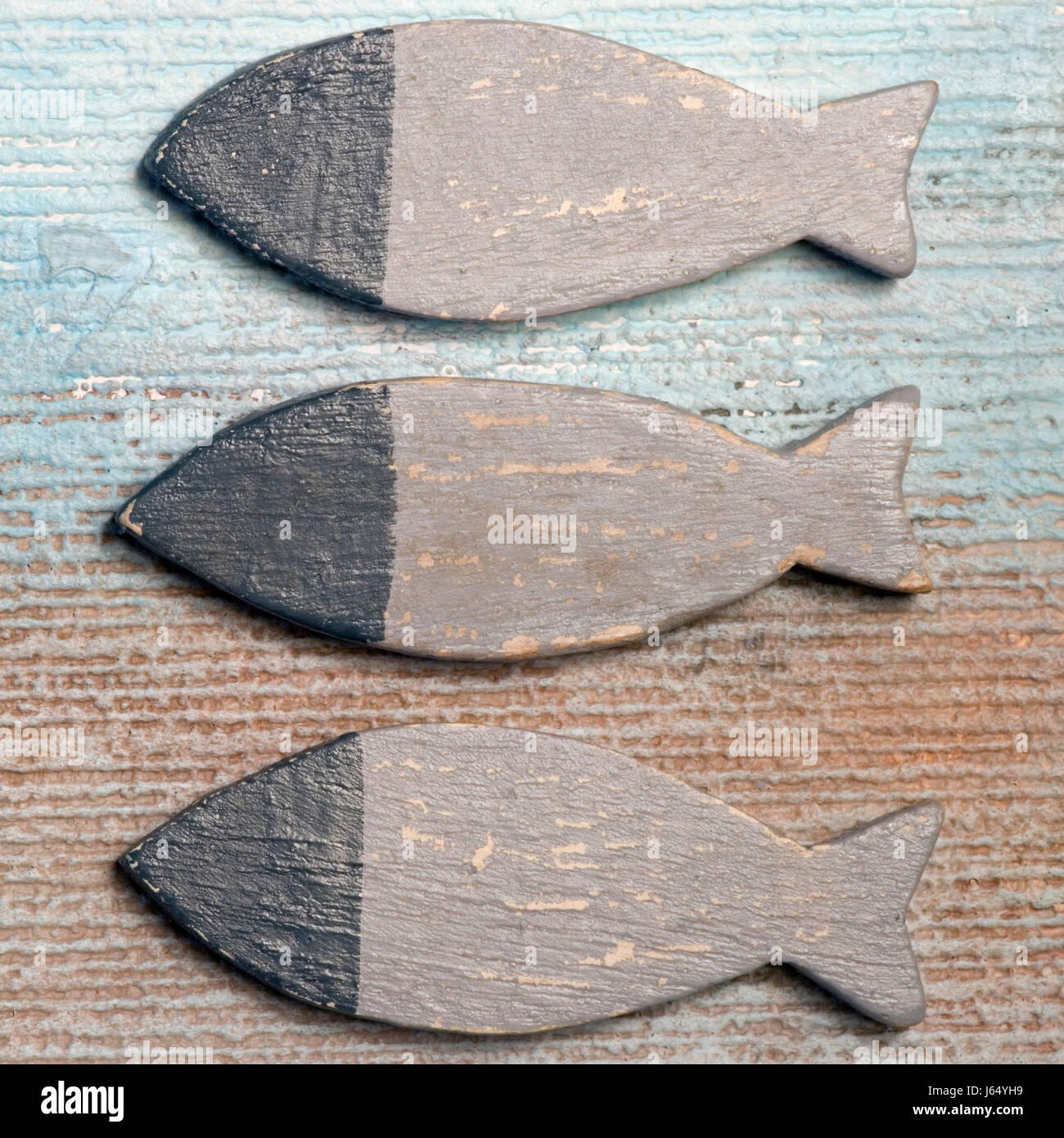 still life blue object wood rough fish decoration artificial still life ...