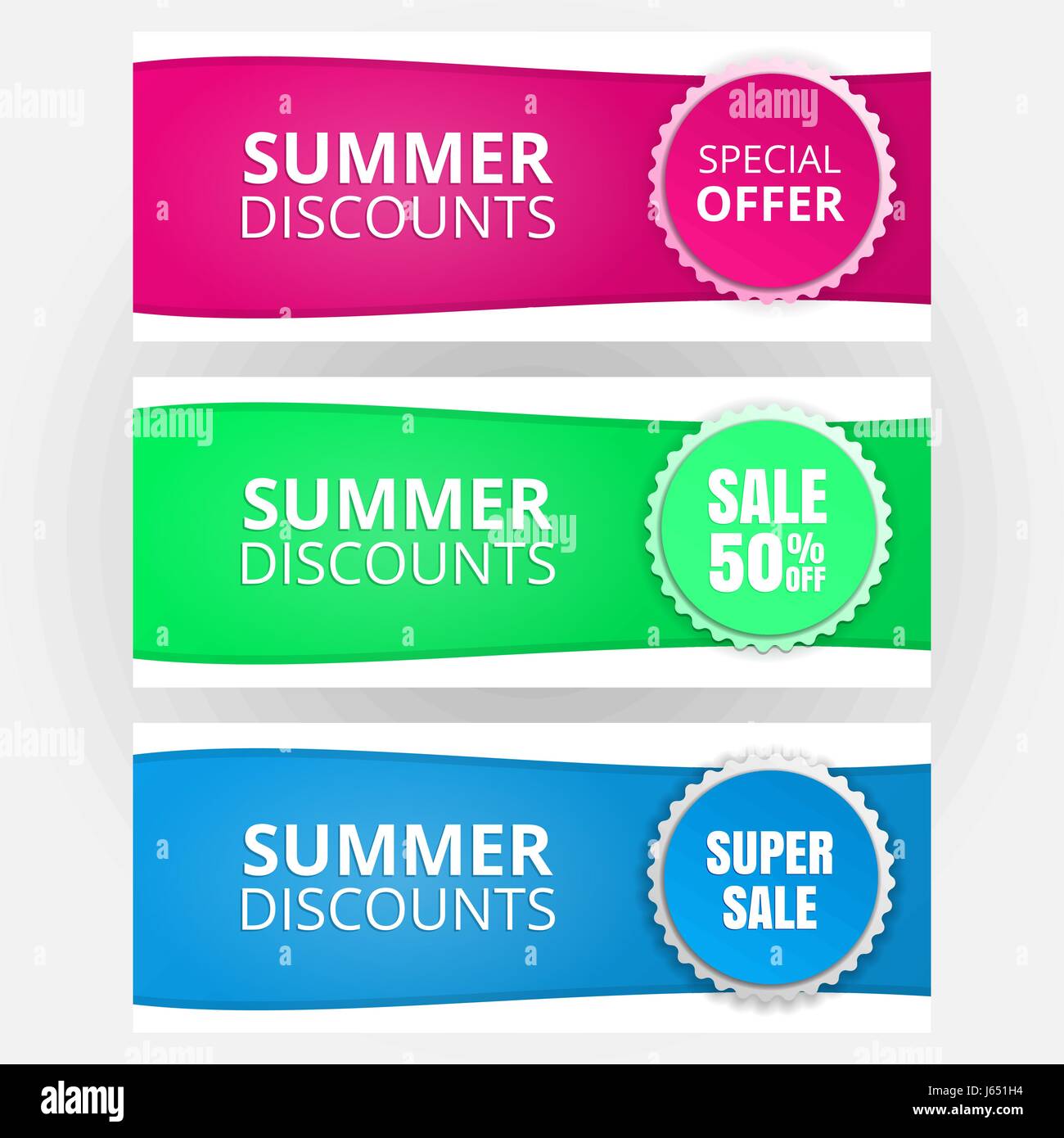 A set of templates for banners. Seasonal discounts, promotions Stock ...