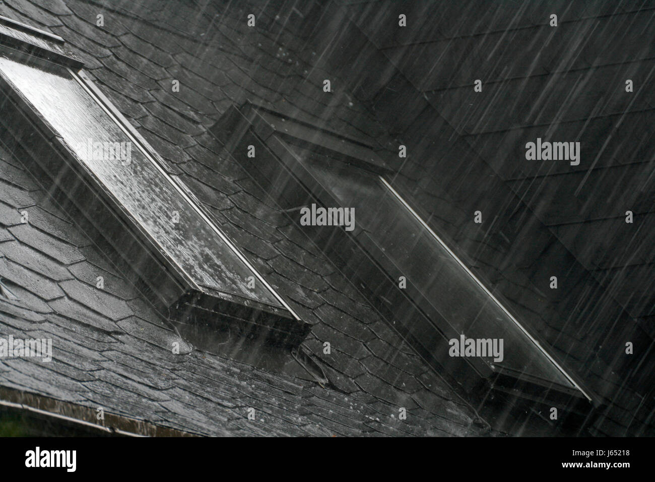 window porthole dormer window pane thunder-storm slate hail shingles ...