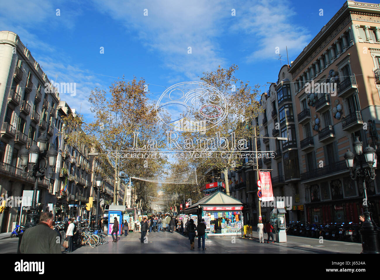 spain shopping illuminated advertising barcelona shopping street spain ...