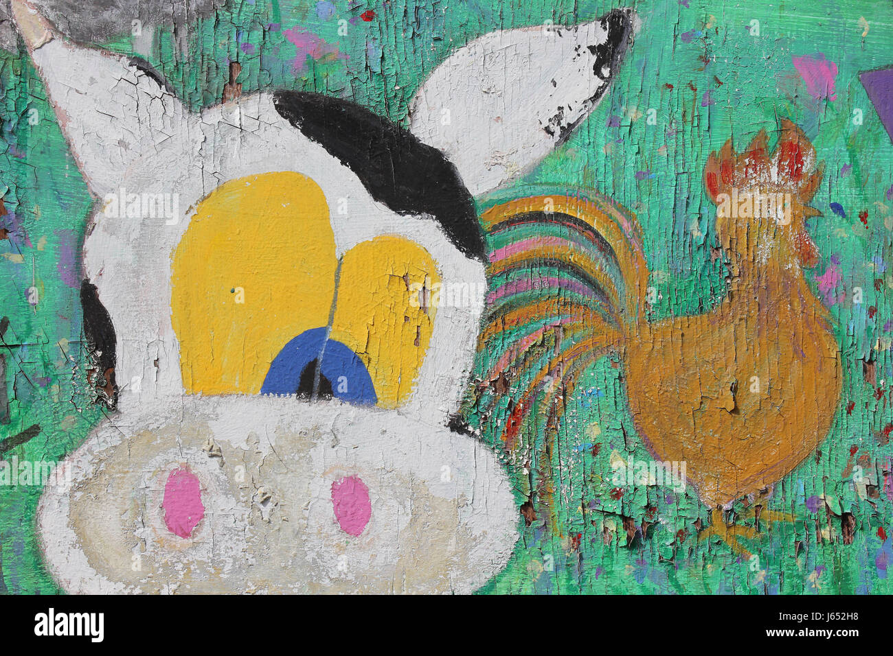 Graffiti rooster hi-res stock photography and images - Alamy