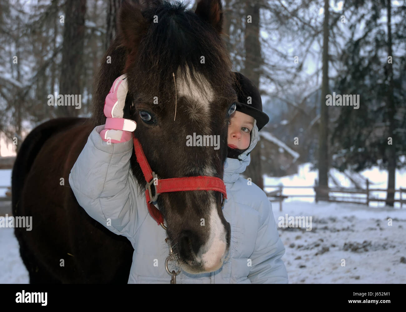 ride horse winter pony child horseriding girl girls mountains ride ...