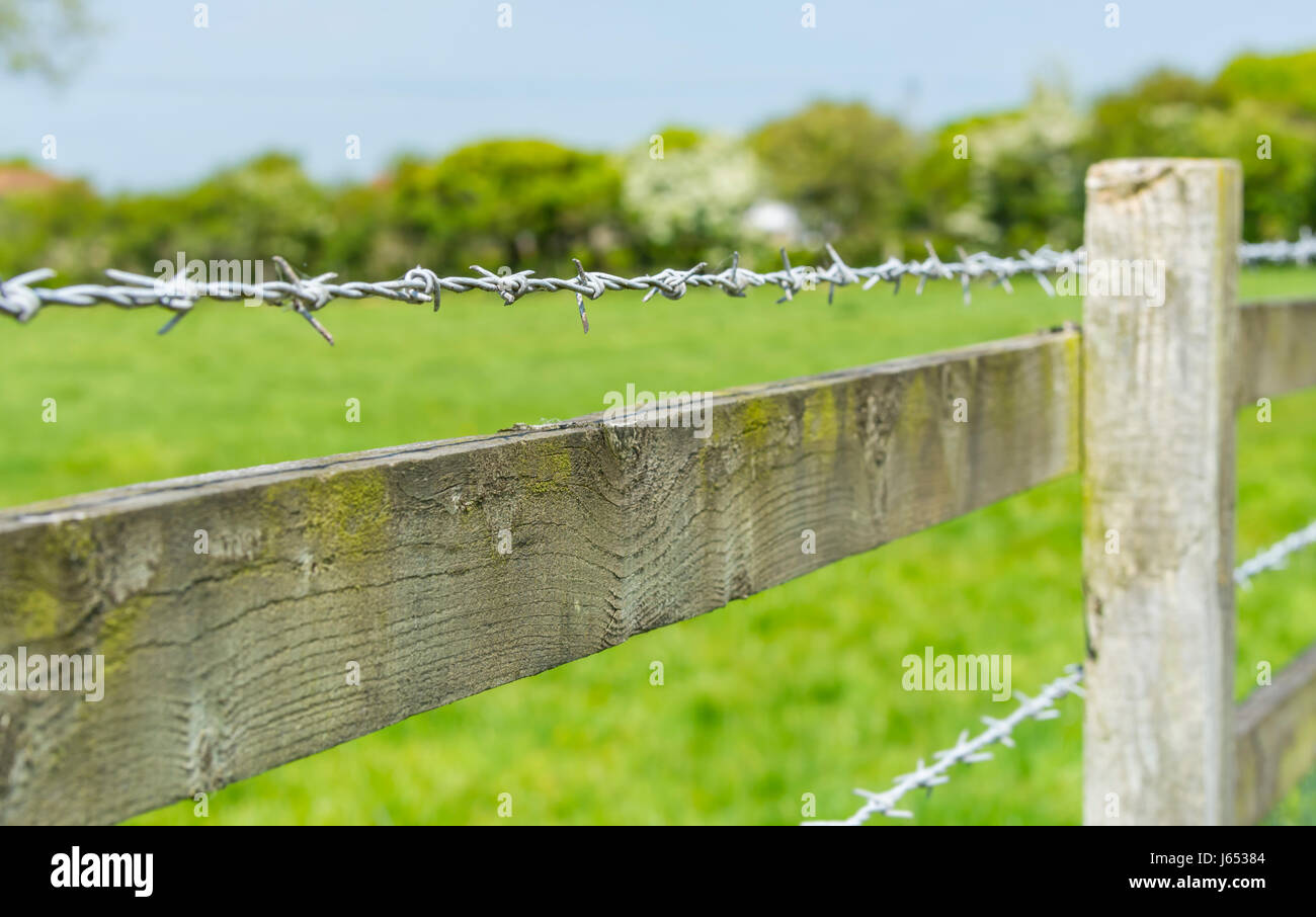 Bob wire fence hi-res stock photography and images - Alamy