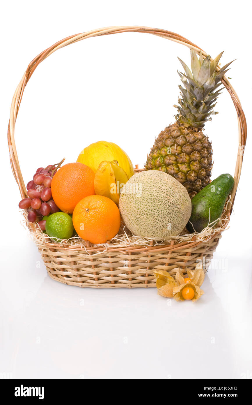 vitamins in basket Stock Photo - Alamy