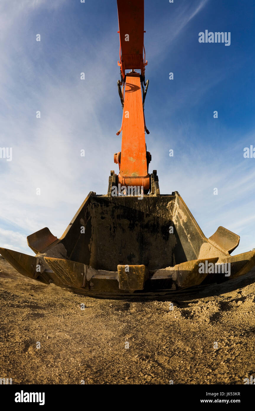 industry bucket equipment scoop machine heavy hard construction blue ...