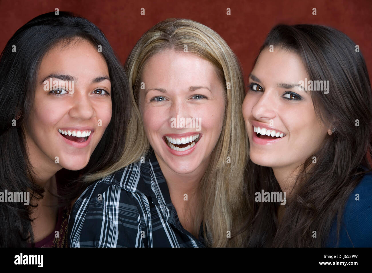 woman women lady female teen three trio teenager girl girls humans ...