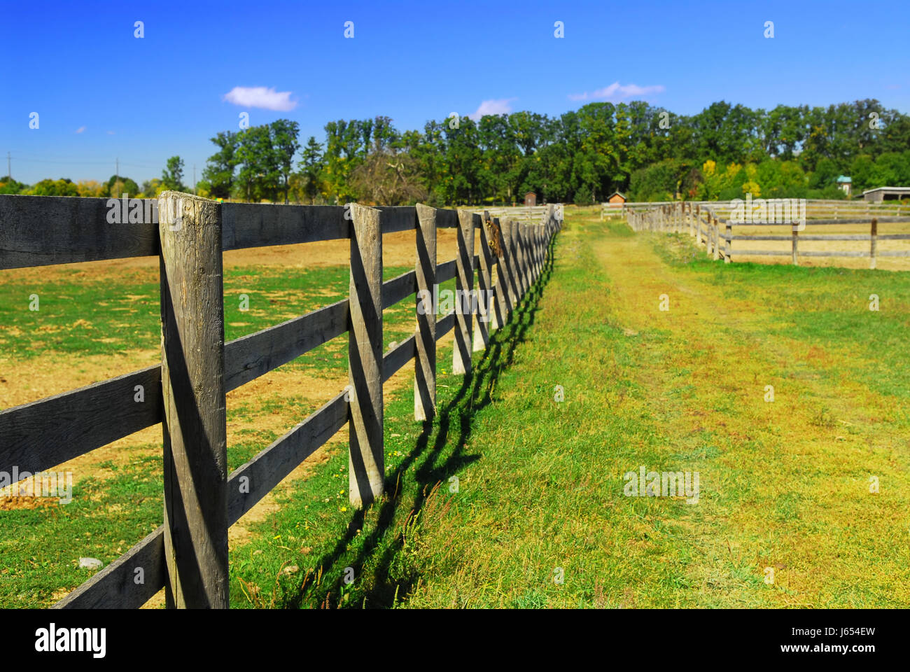 fence farm ranch wooden landscape scenery countryside nature rural ...
