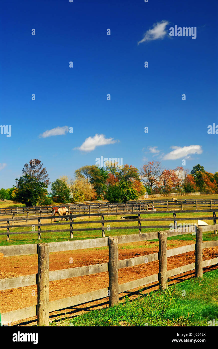 fence farm ranch wooden landscape scenery countryside nature rural ...