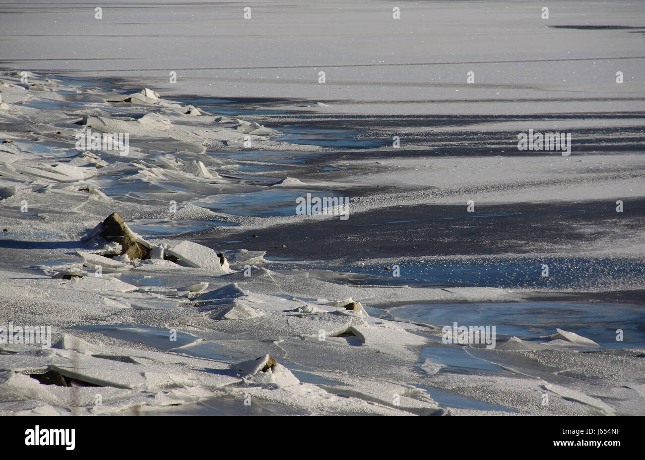 winter ice coat of ice salt water sea ocean water blue danger shine ...