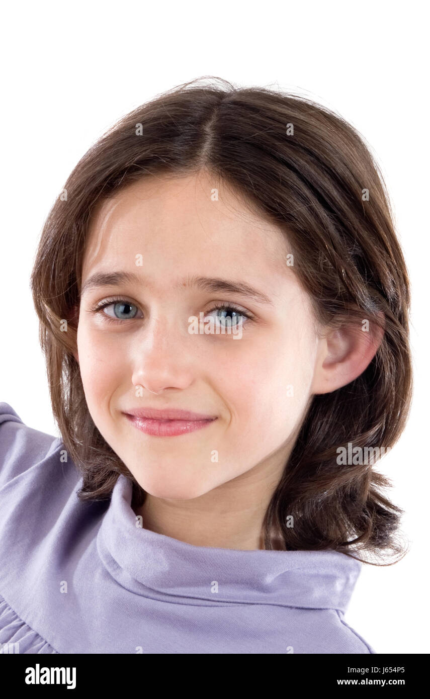 portrait purple girl girls gesture blue humans human beings people folk ...