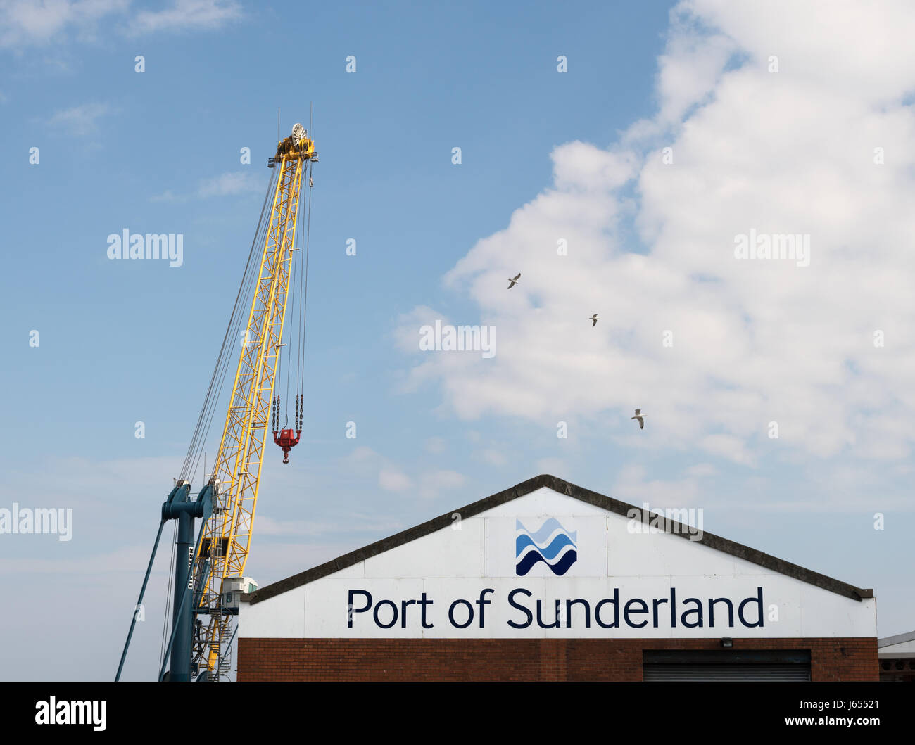 Port of Sunderland logo, Sunderland, north east England, UK Stock Photo ...