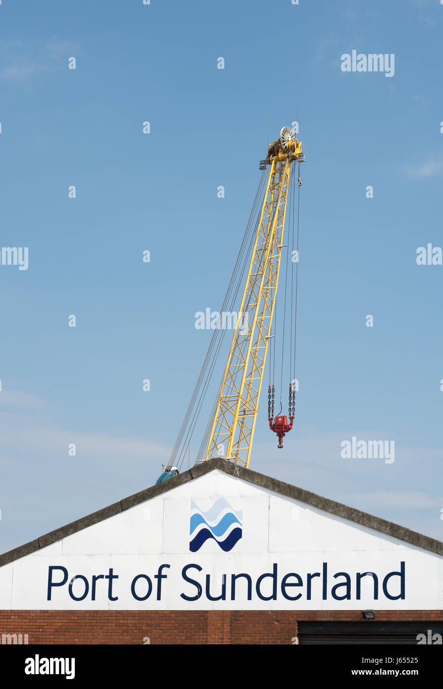 Port of Sunderland logo, Sunderland, north east England, UK Stock Photo ...