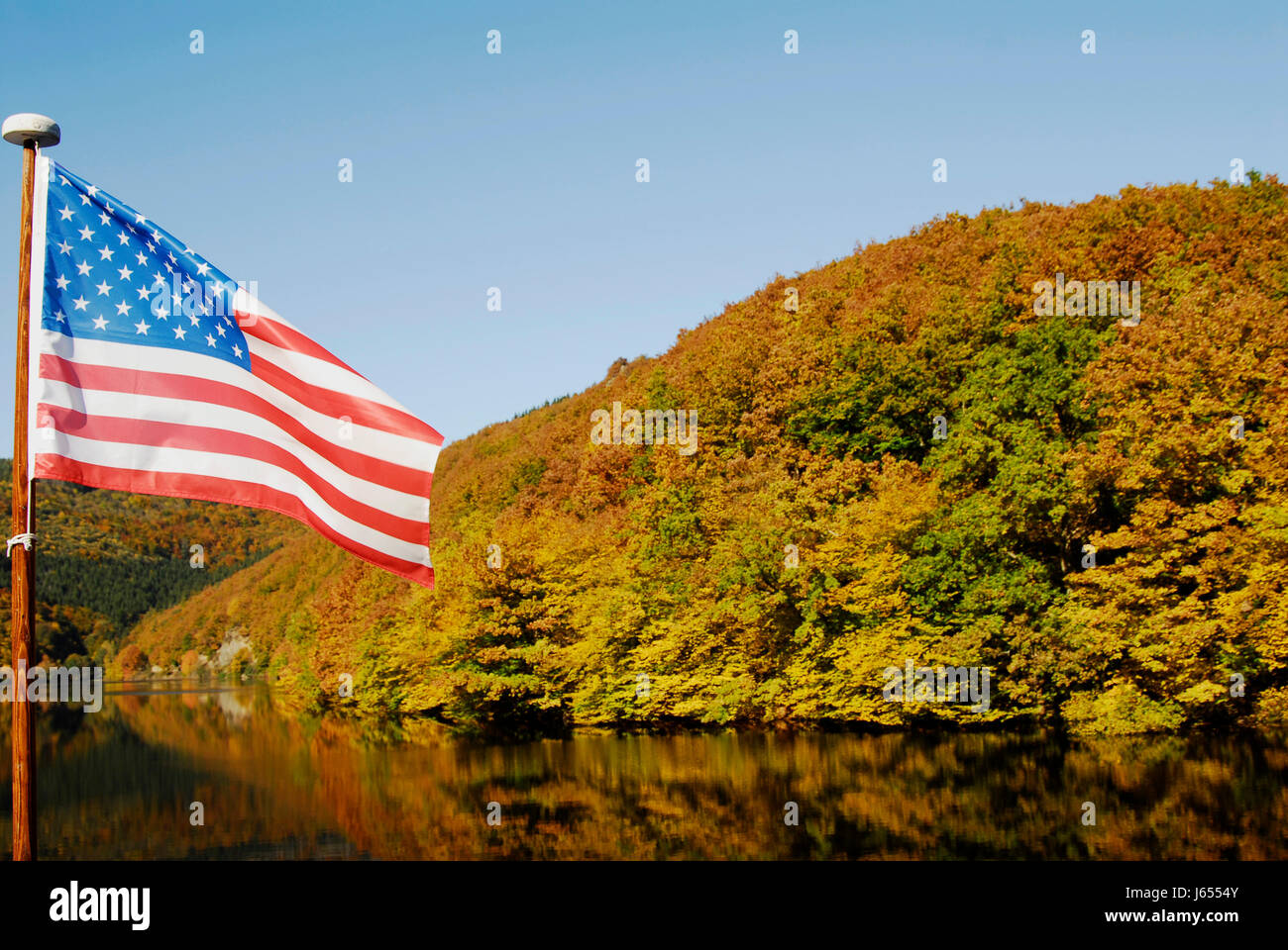 usa flag salt water sea ocean water forest fall autumn blue usa america ...