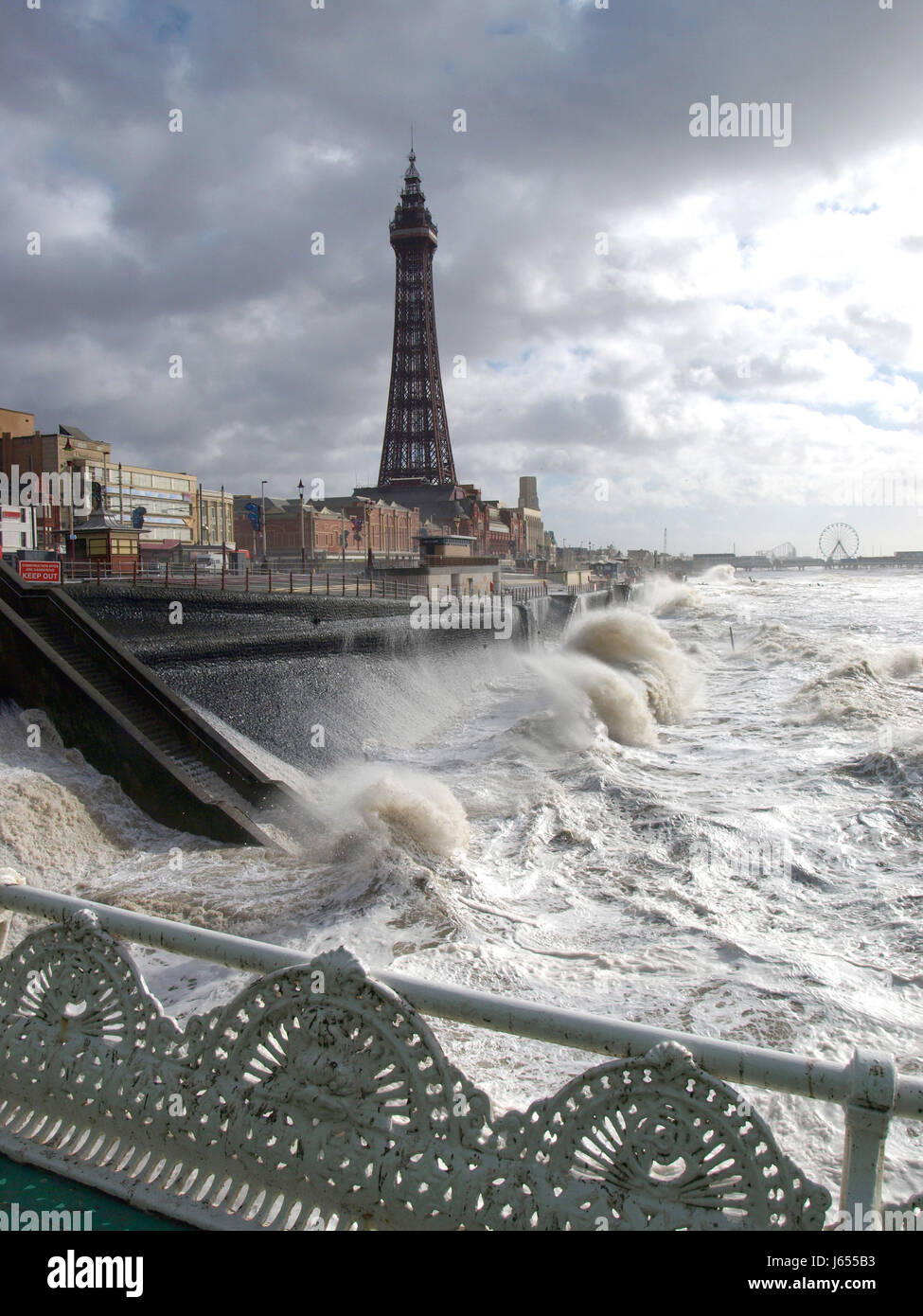 tower storm salt water sea ocean water gale tower waves britain storm ...