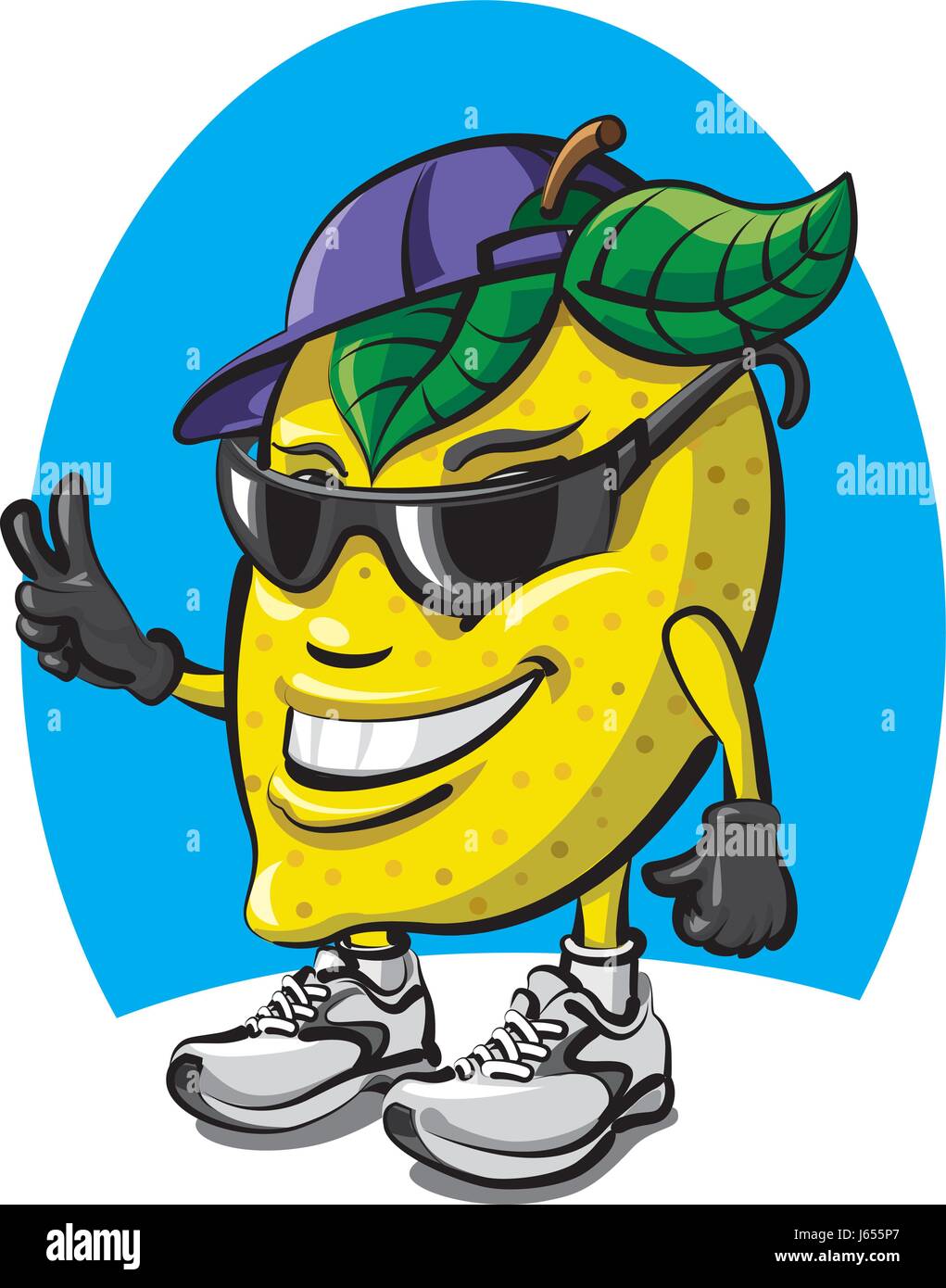 illustration of fun lemon character cartoon image Stock Vector Image ...