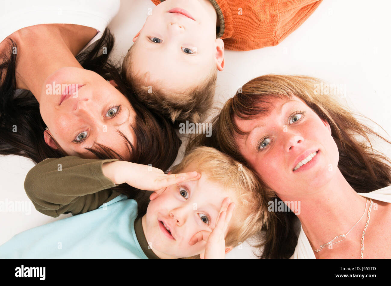 sisters and cousins u200bu200bon the bottom Stock Photo - Alamy
