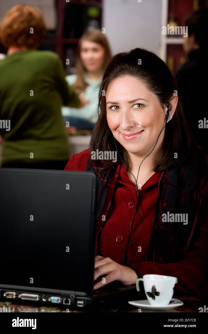 woman laptop notebook computers computer lady female mexican hispanic ...