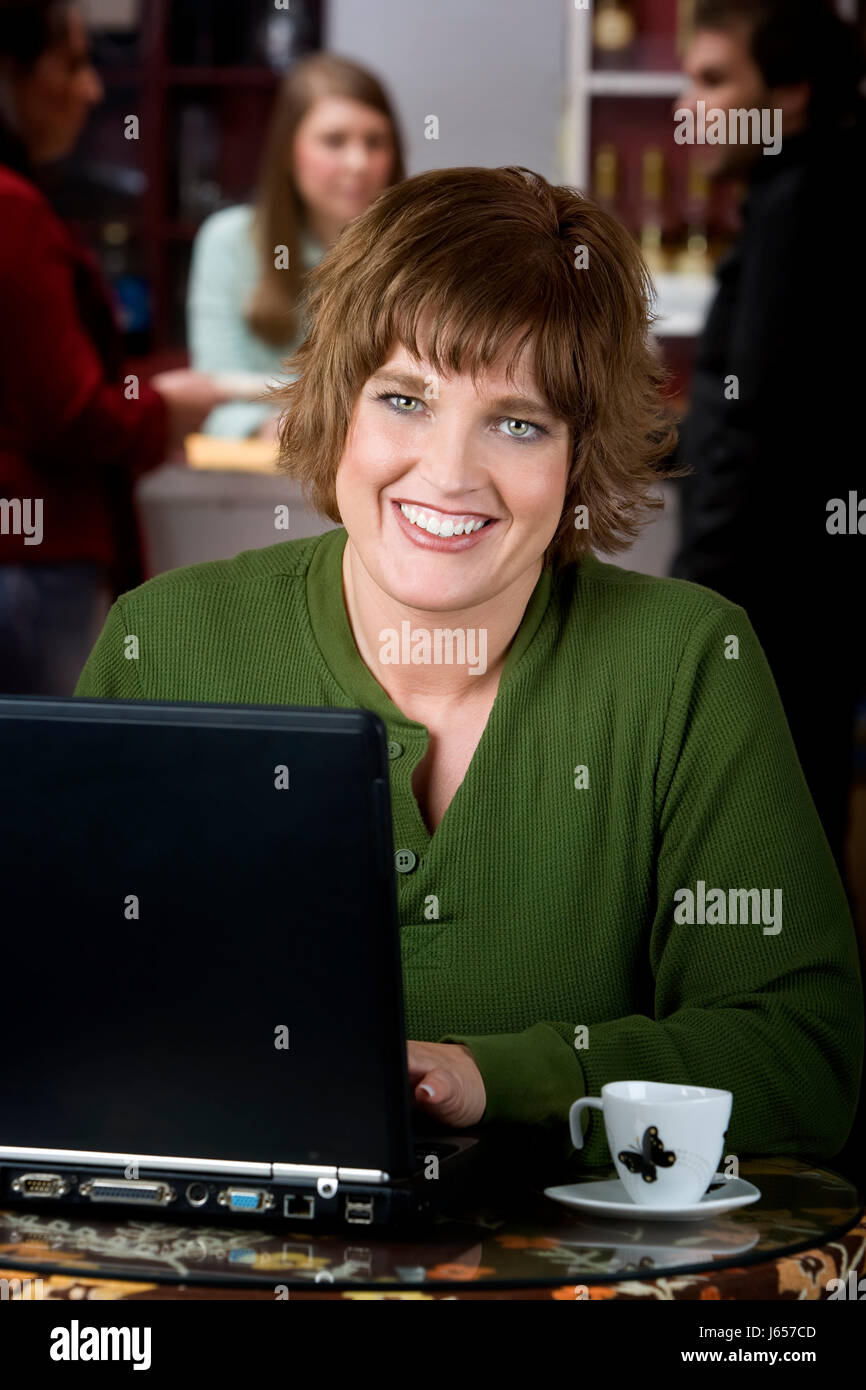 woman laptop notebook computers computer lady female blank european ...