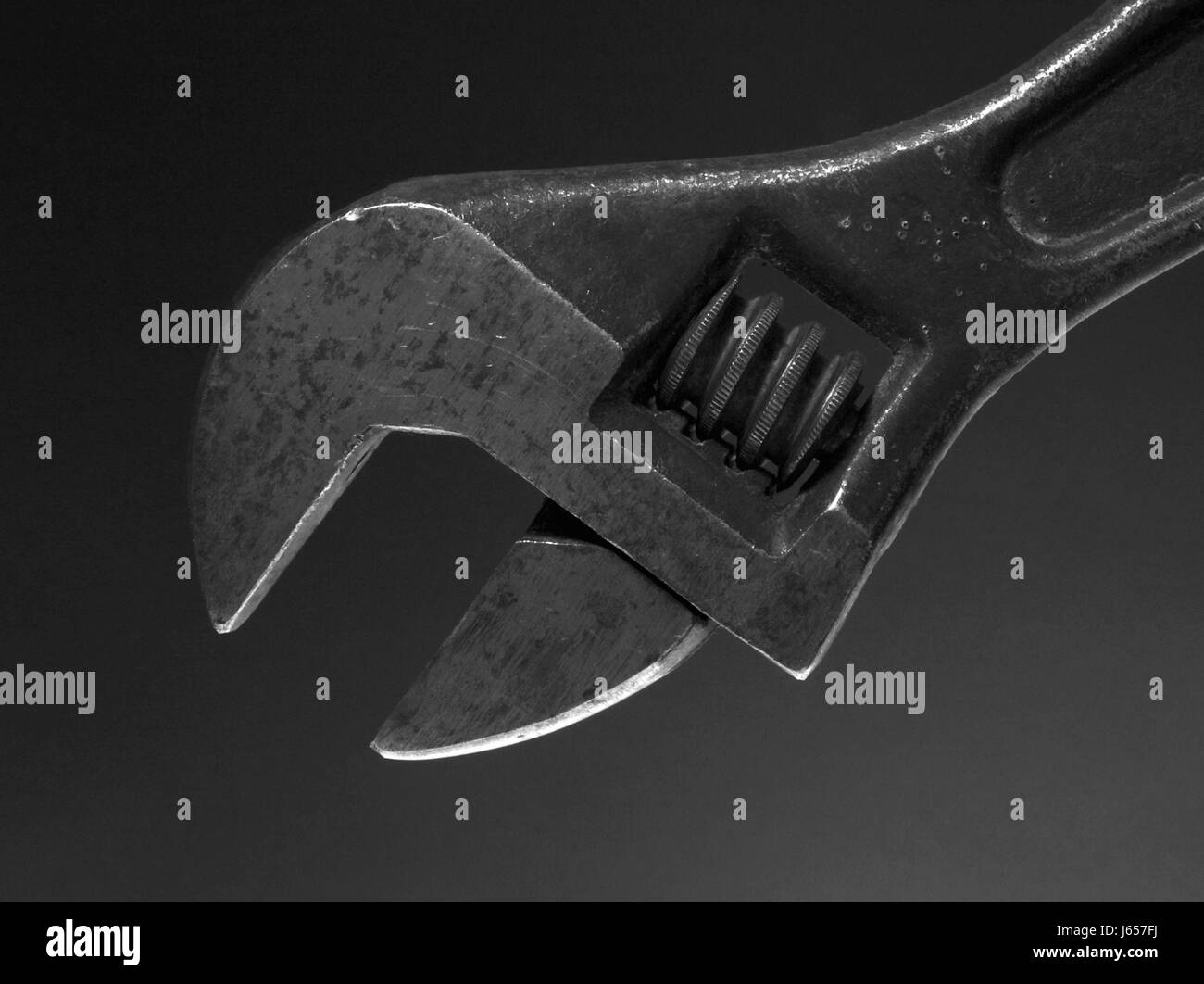 tool iron steel metal rust thread frenchman open-end wrench tool black ...