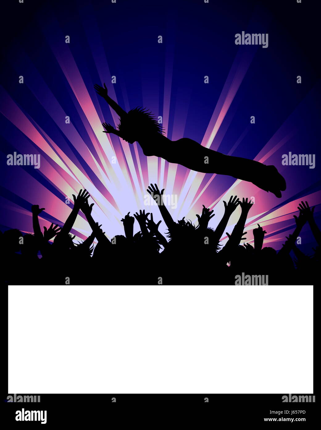 party placard stagediving Stock Photo - Alamy