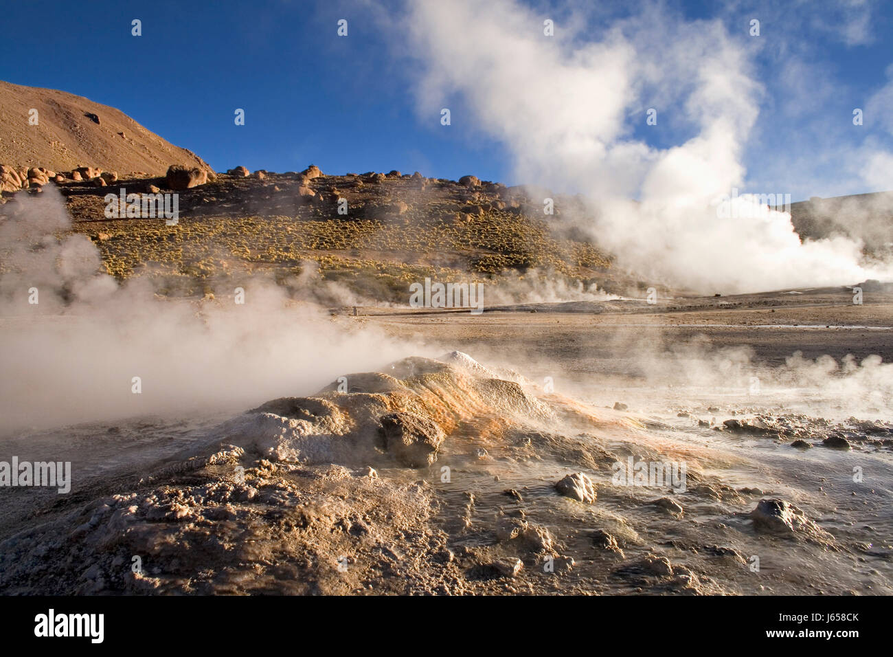 steam chile geyser steam chile south america plateau andes geyser ...