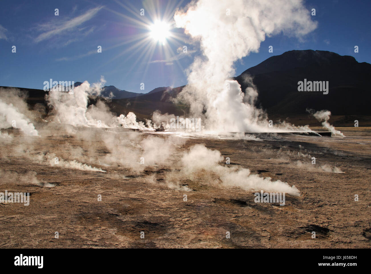 steam chile geyser steam chile south america plateau andes geyser ...