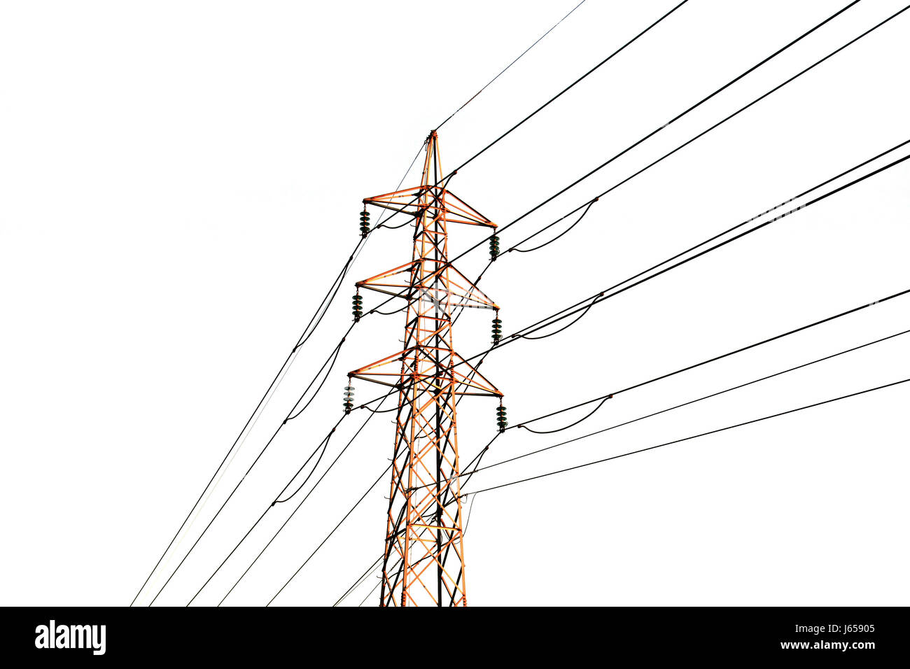 lines transmission tower isolated engineering energy power electricity ...