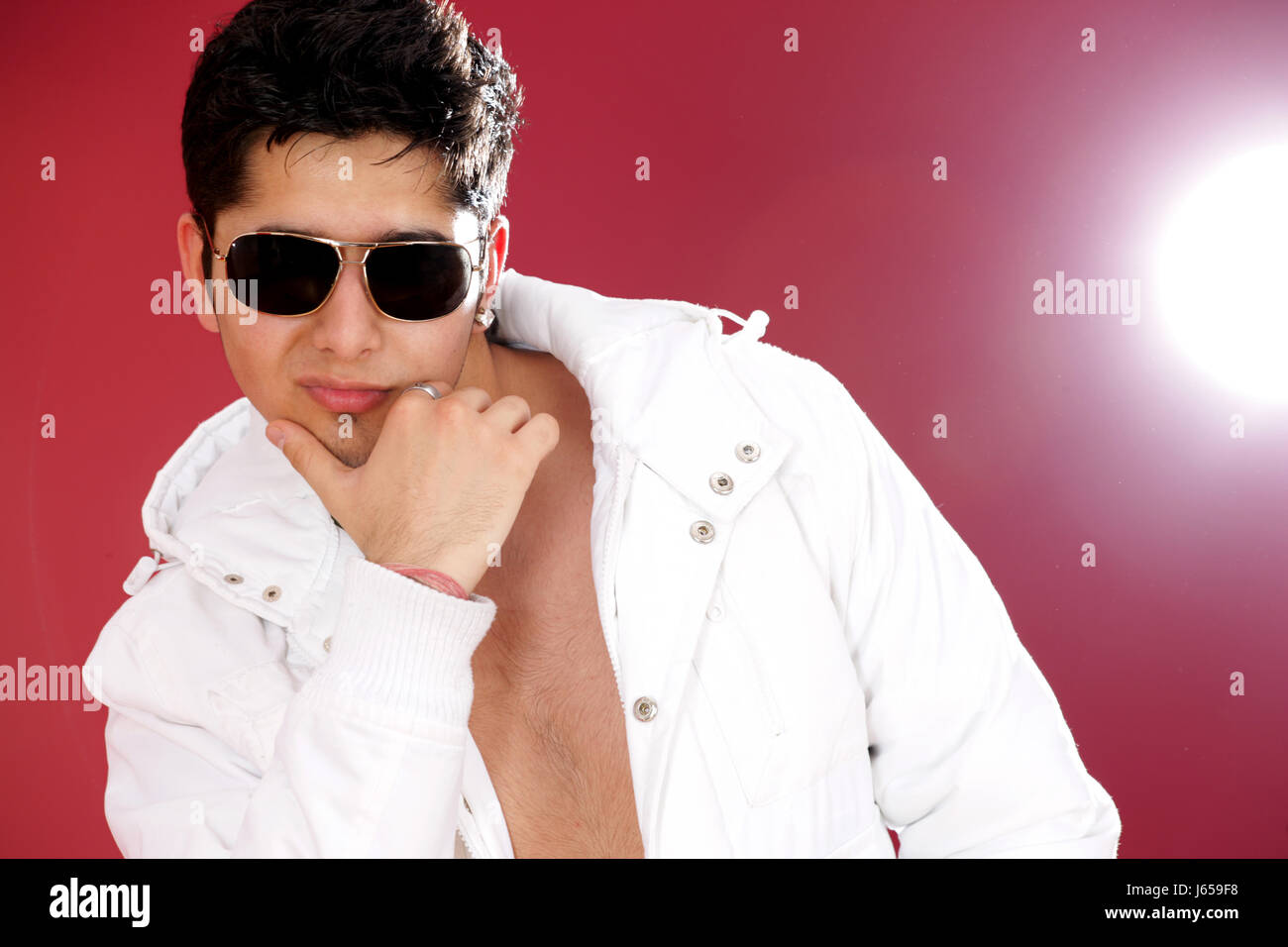 male masculine look glancing see view looking peeking looking at young ...