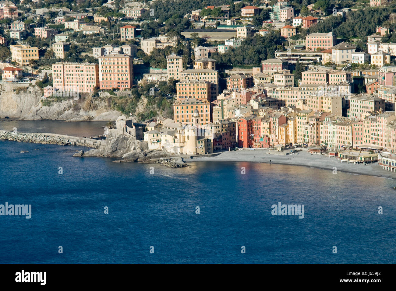 blue city town beach seaside the beach seashore europe coast italia ...
