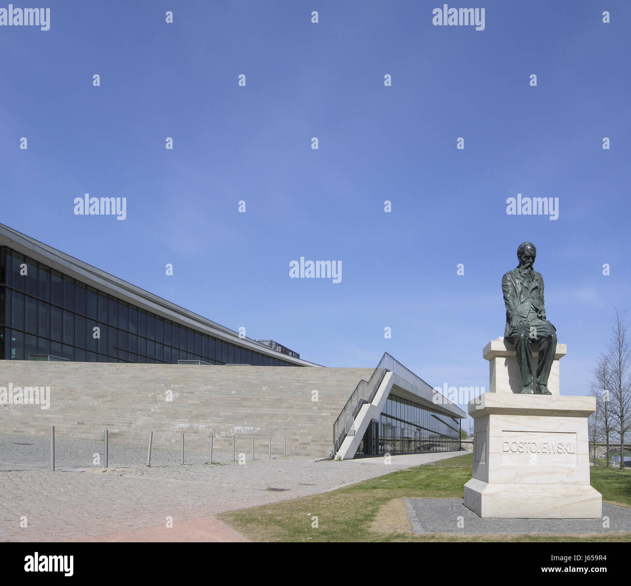 monument modern modernity facade Dresden plastic synthetic material ...