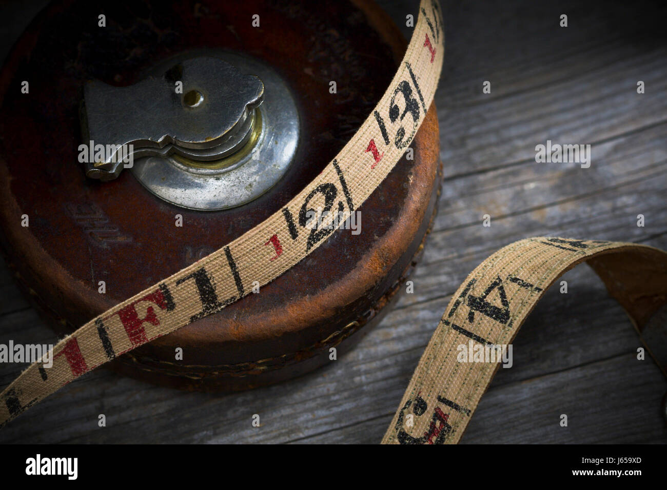 Old fashioned tape measure hi-res stock photography and images - Alamy
